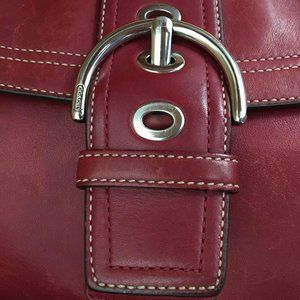 Coach | Bags | Red Leather Coach Shoulder Purse | Poshmark